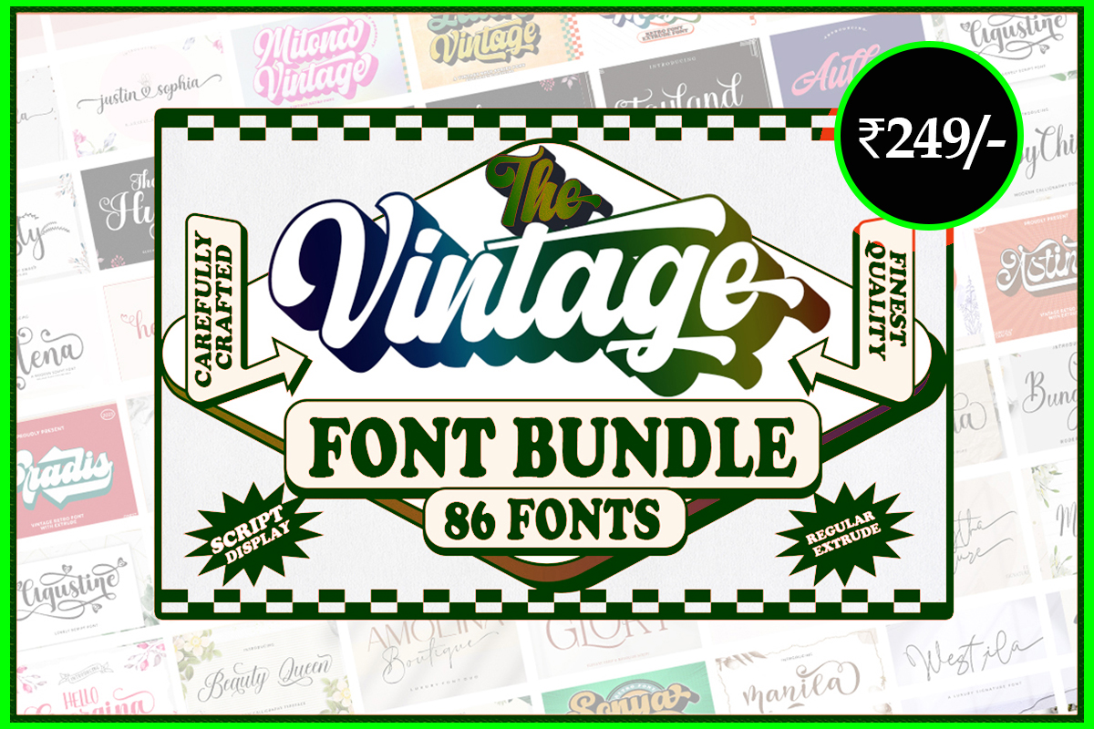 Vintage Font Bundle - Design per Hour By Overwrite
